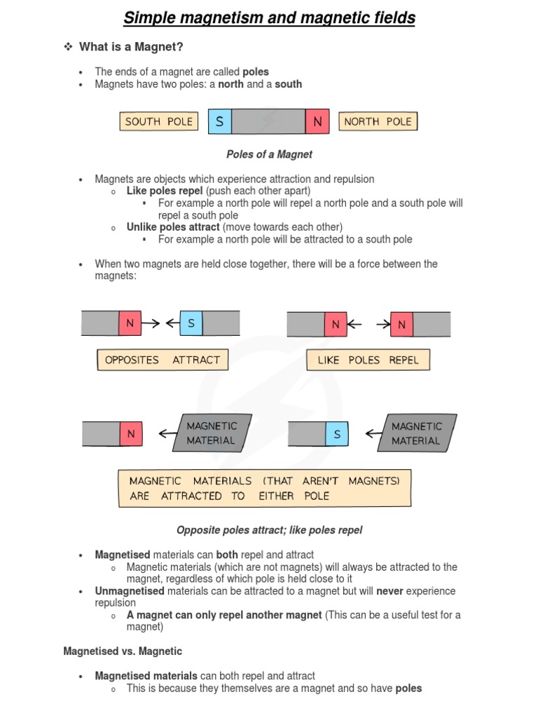 4.1 Simple Magnetism and Magnetic Fields | PDF | Magnet | Magnetism