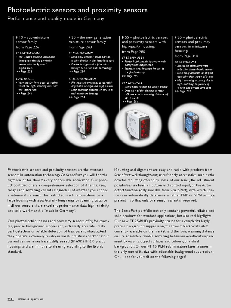 Photoelectric Sensors and Proximity Sensors | PDF | Image Scanner | Mirror