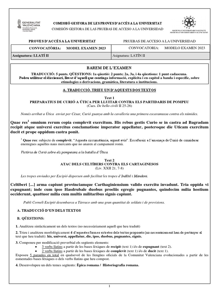 Lat Ejemplo (Model Examen 2023) | PDF