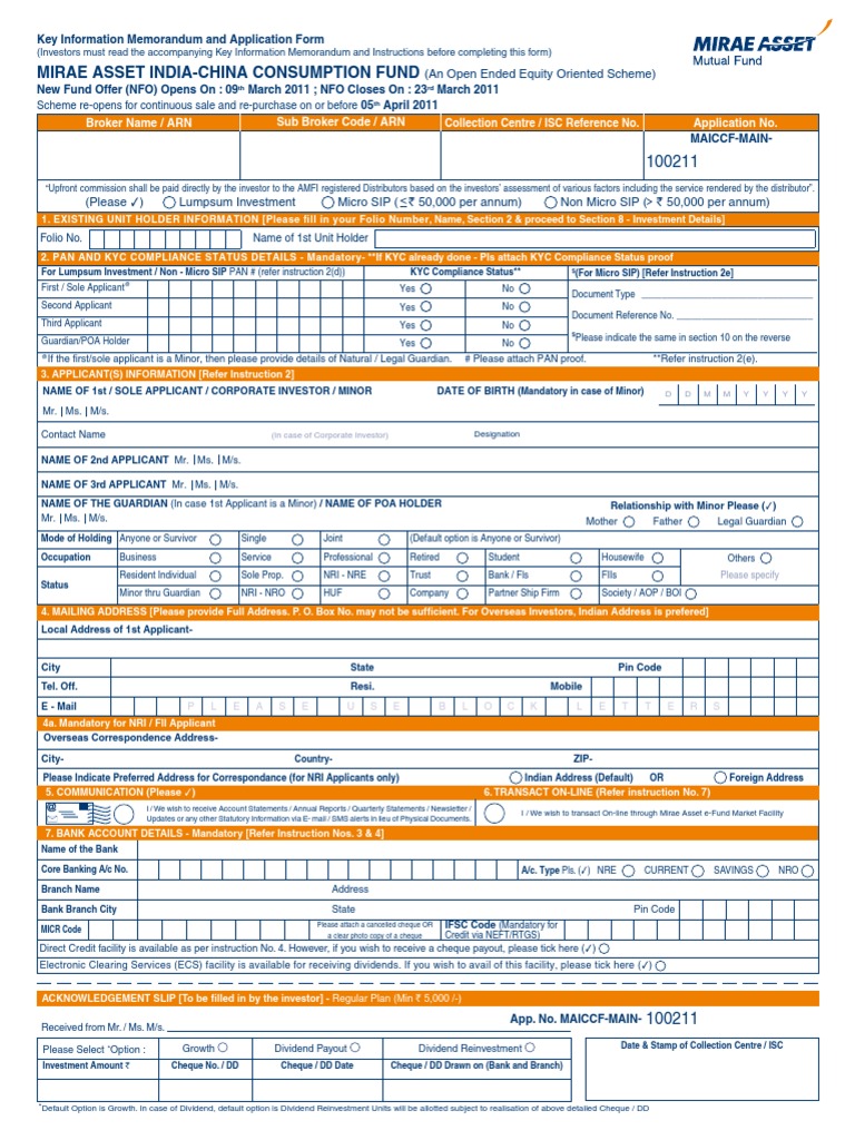 MA India-China Application&ASBA Form | PDF | Cheque | Identity Document