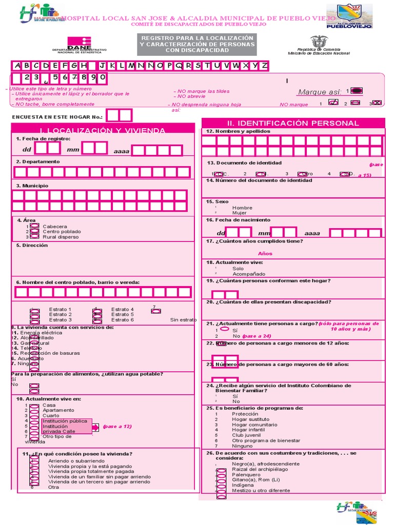 Registro y Caracterización de Discapacidad | PDF | Invalidez