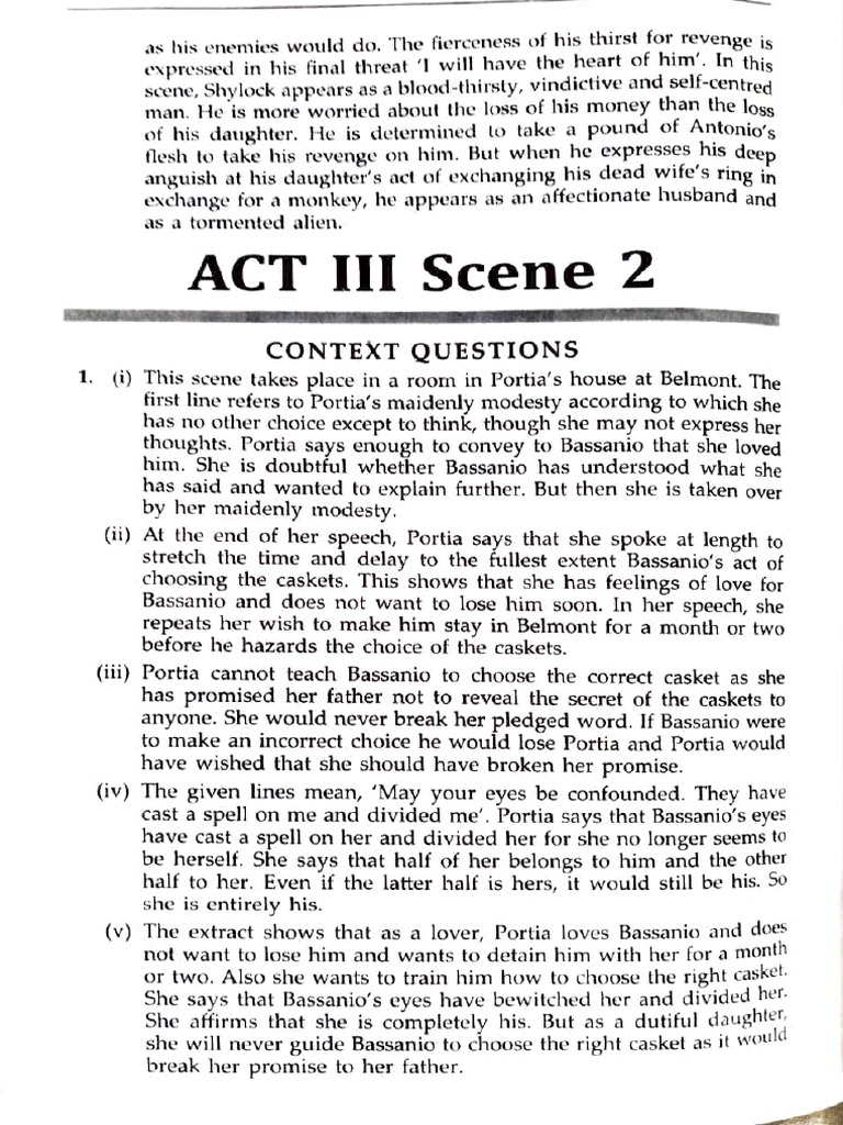 Act 3 Scene All RTC Solutions - 220729 - 202808 | Download Free PDF | The Merchant Of Venice ...