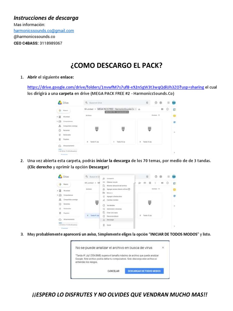 Instrucciones para Descargar Mega Pack | PDF | Juegos y actividades