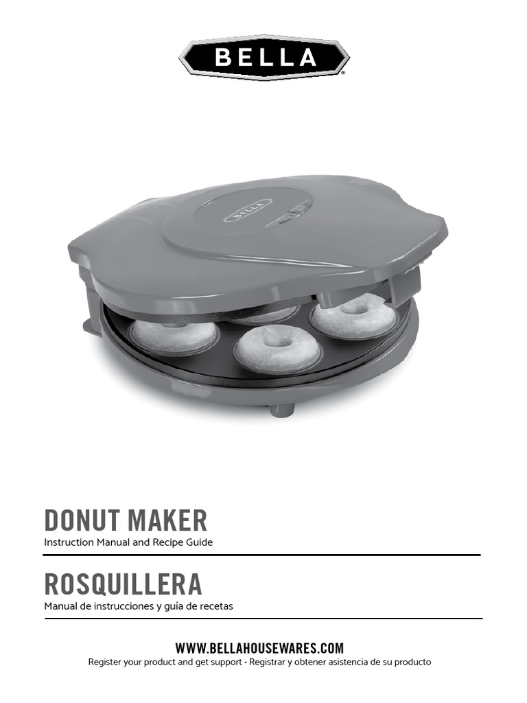 Bella Mini Donut Maker Manual & Recipes | PDF | Doughnut | Cakes