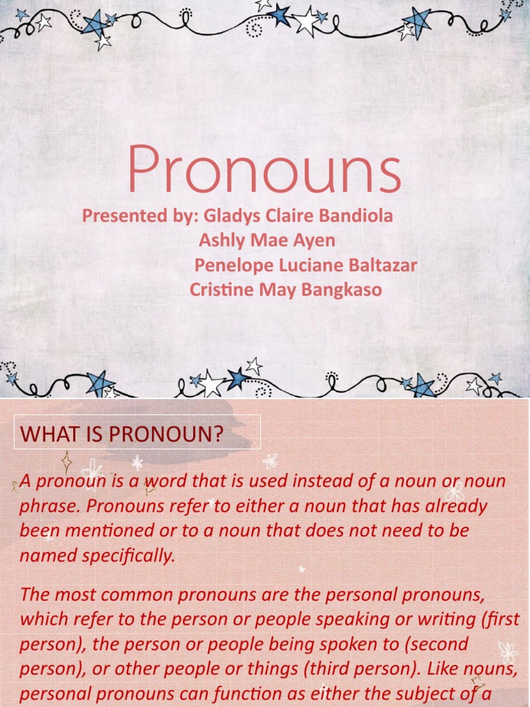 Pronouns WPS Office | PDF | Pronoun | Clause