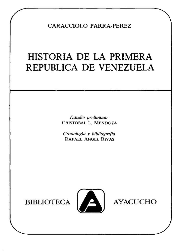 Historia de La Primera Republica de Venezuela | PDF | España | Venezuela