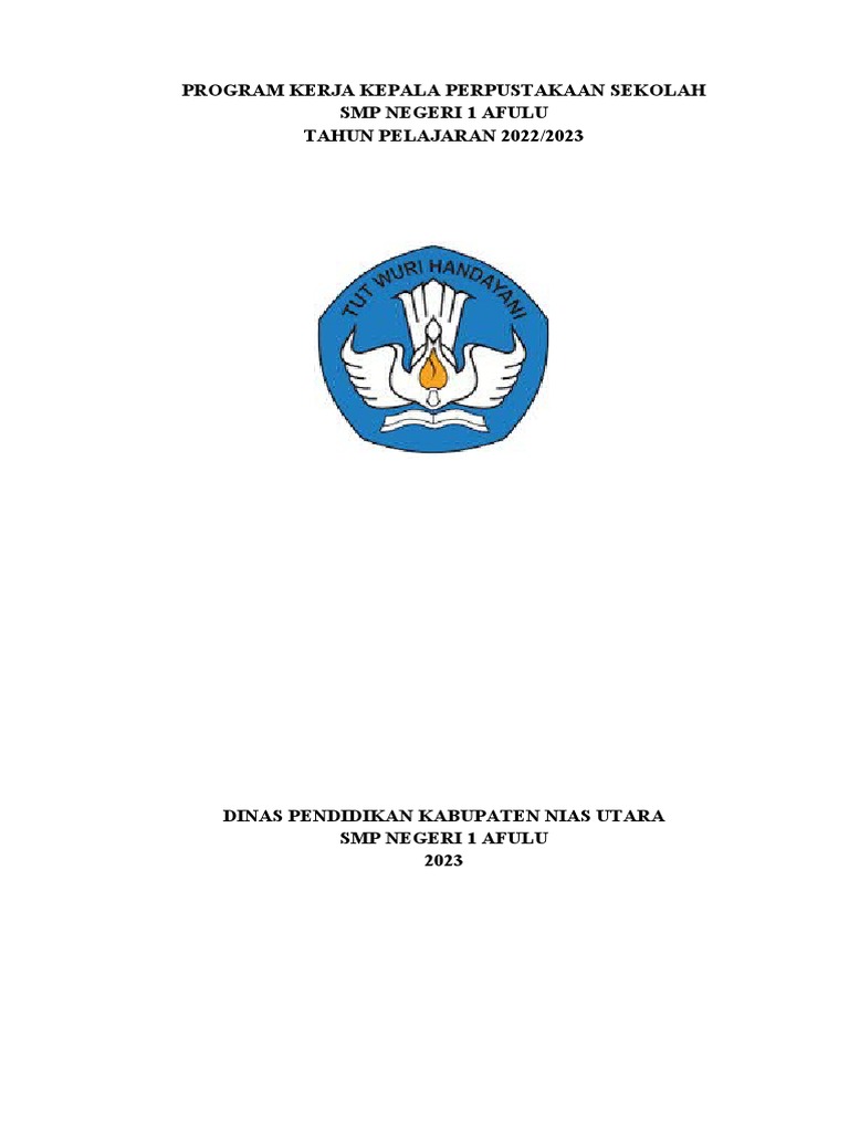 Program Kerja Perpustakaan SMP 2022/2023 | PDF