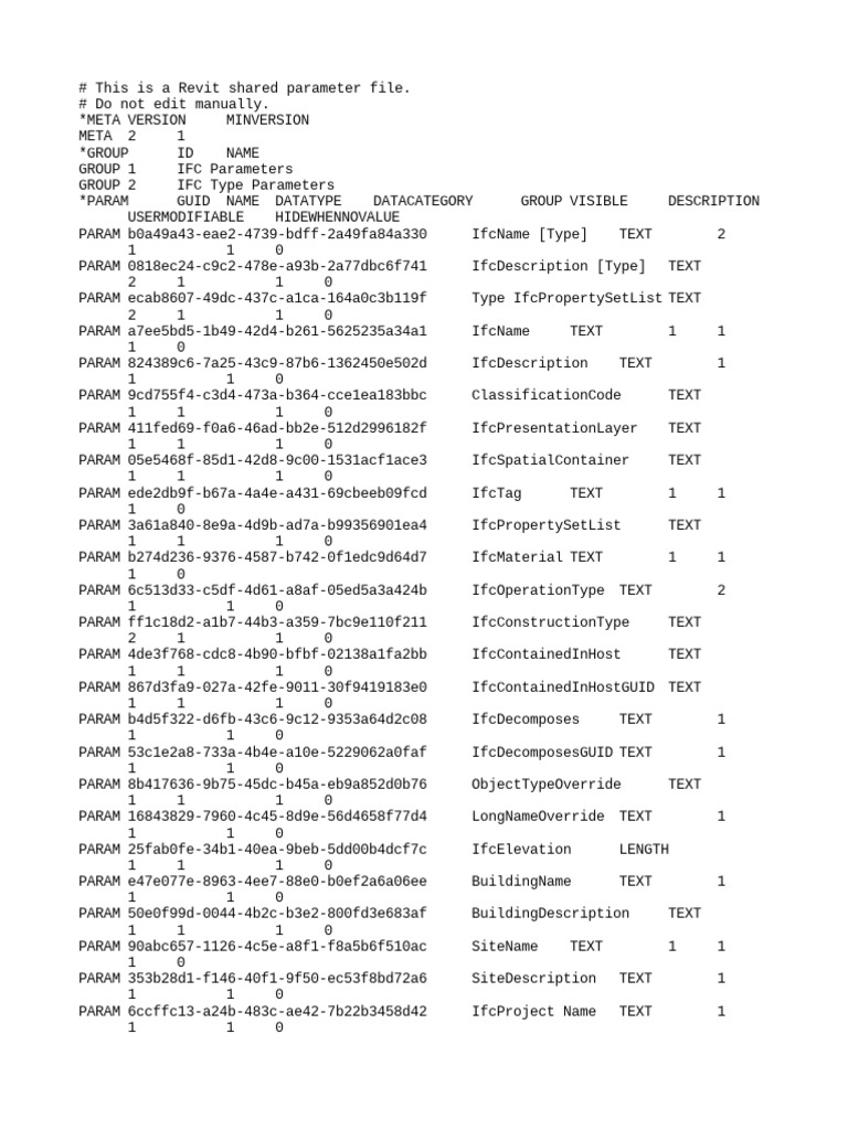 Exemplo de Parametros Ifc | PDF | Computing | Software