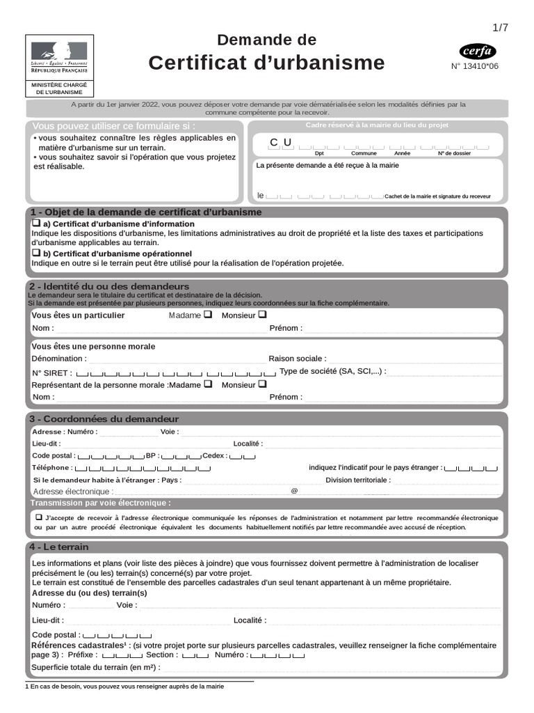 Cerfa 13410-06 | PDF | Confidentialité | Vie privée et informatique