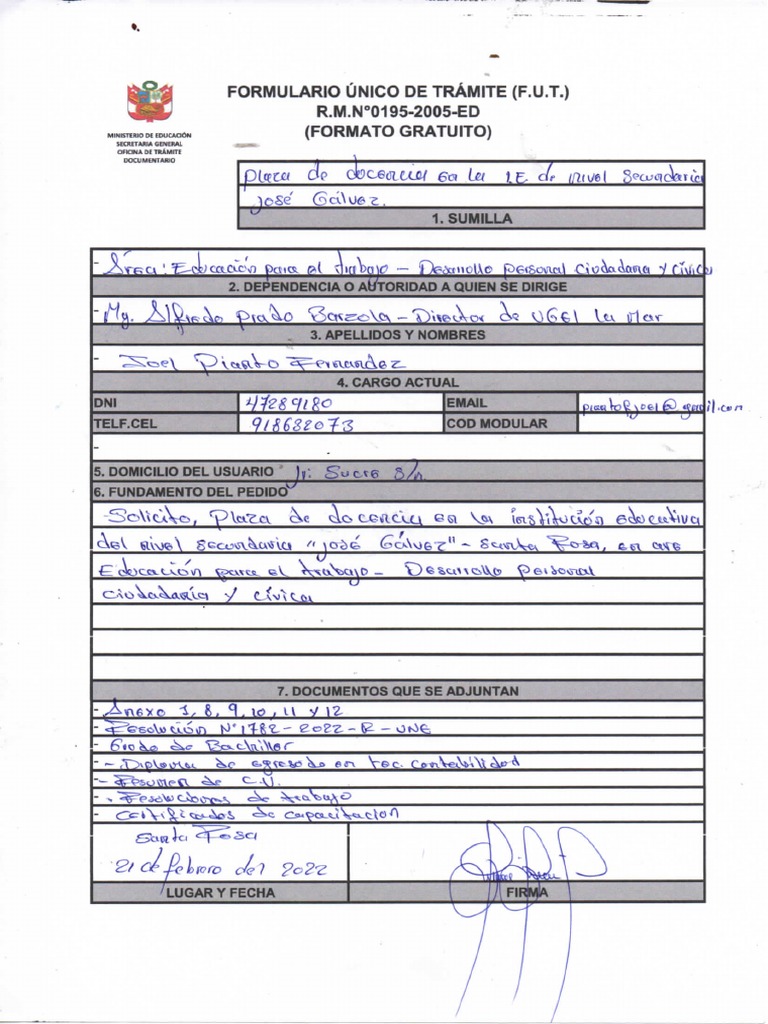 Anexos para UGEL | PDF