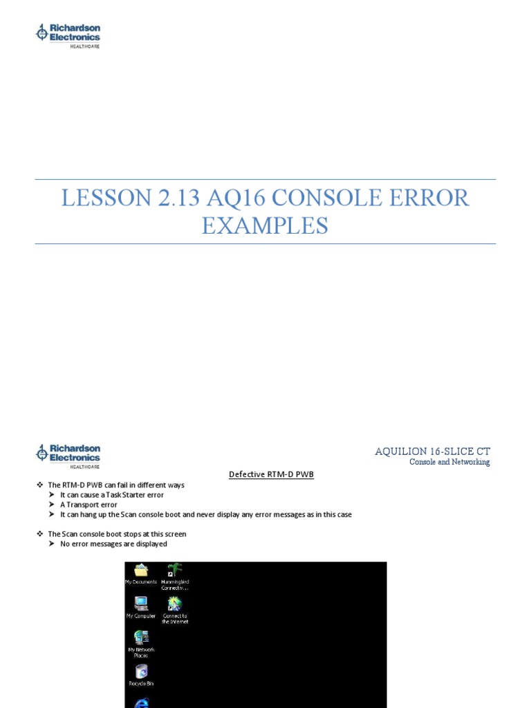 Lesson 2.13 AQ16 Console Error Examples | PDF | Image Scanner | Computing