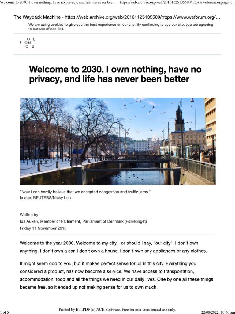 Welcome To 2030 WEF | PDF