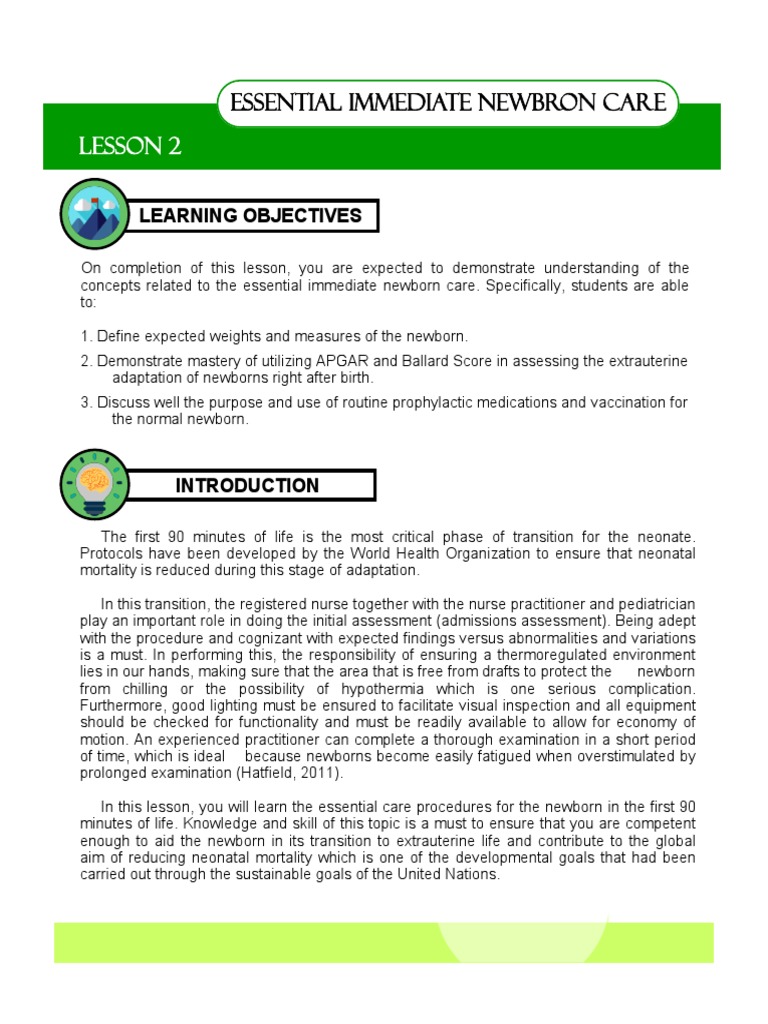 NCM 107A Pedia Week 2-3 EINC and Complete Assessment of A Newborn | PDF | Anatomical Terms Of ...