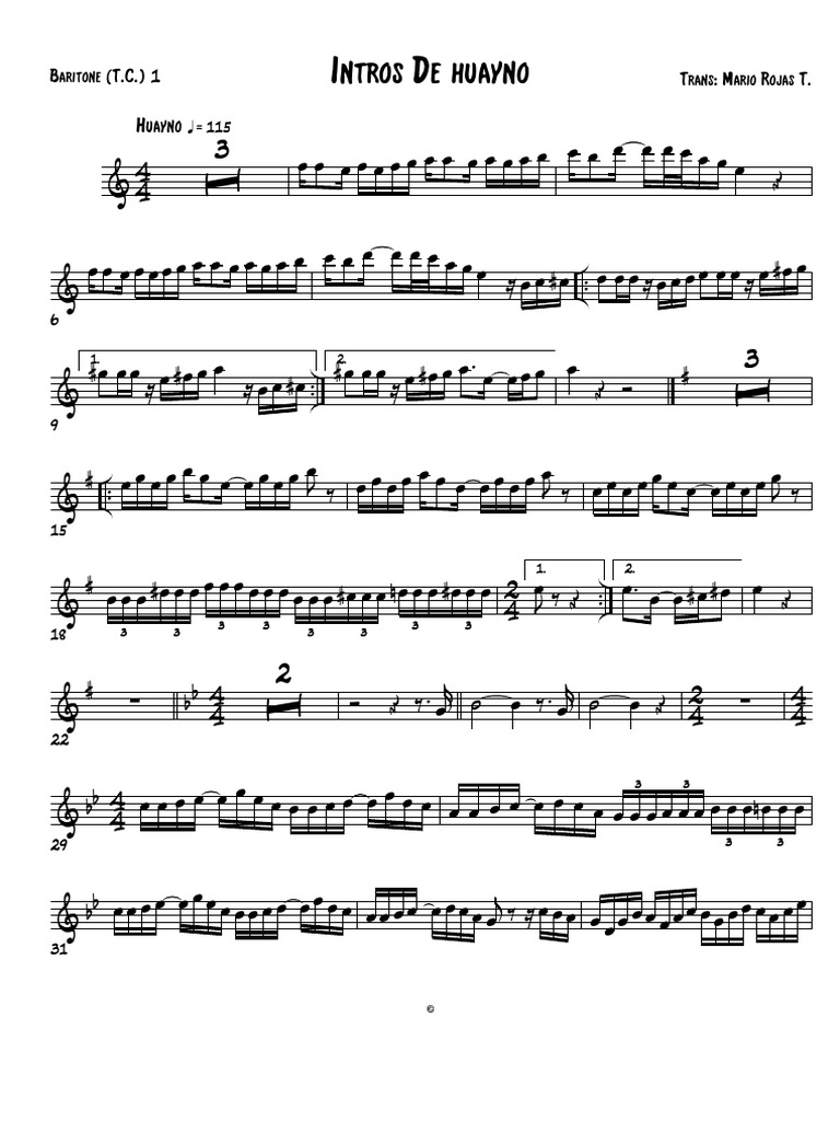 Intros de Huaynox - Eufonio 1 | PDF