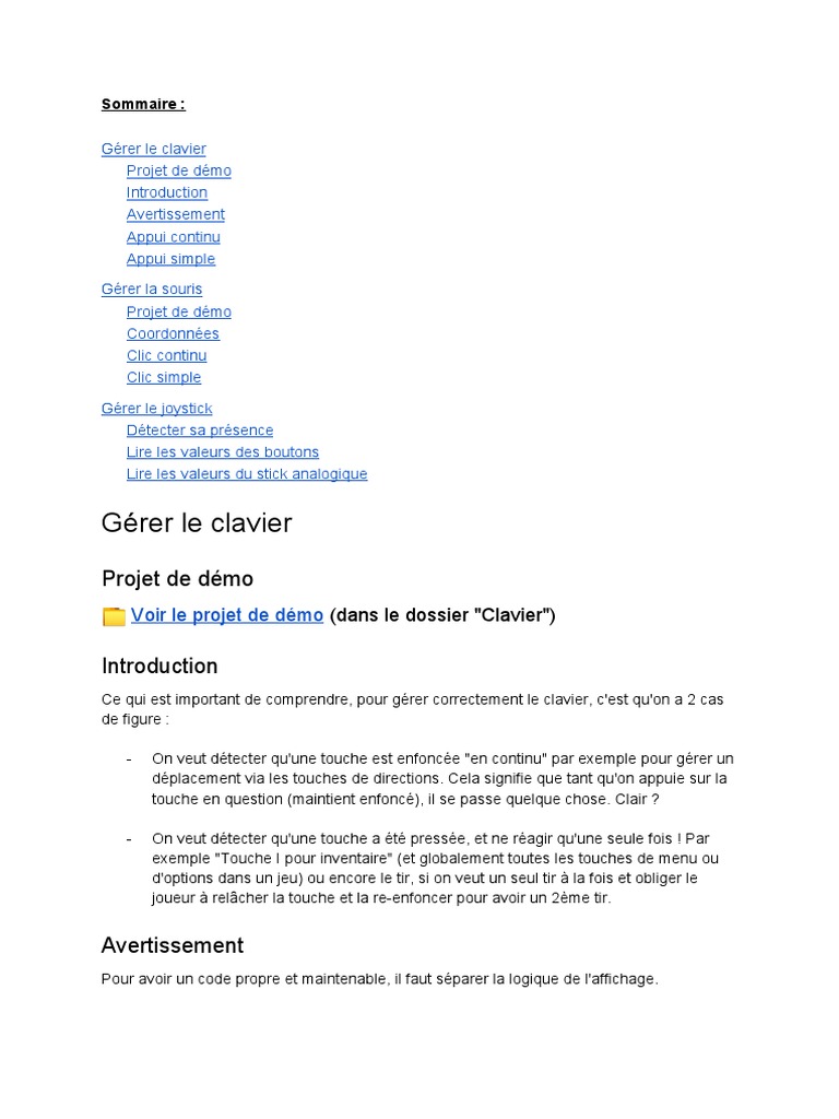 Contrôles - Mise en Pratique Love2D | PDF | Clavier d'ordinateur ...