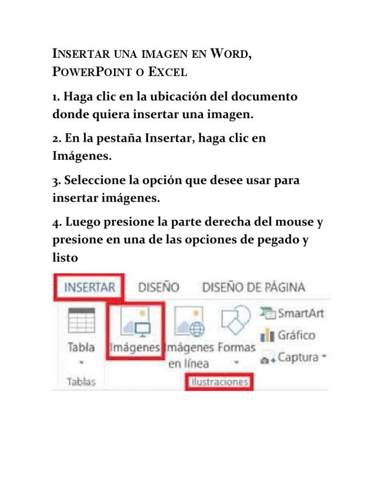 Insertar Una Imagen en Word | PDF