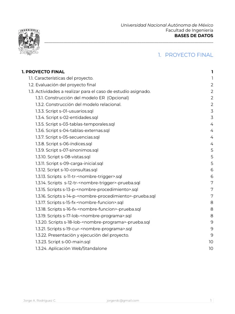Proyecto Final | Descargar gratis PDF | SQL | Modelo de datos