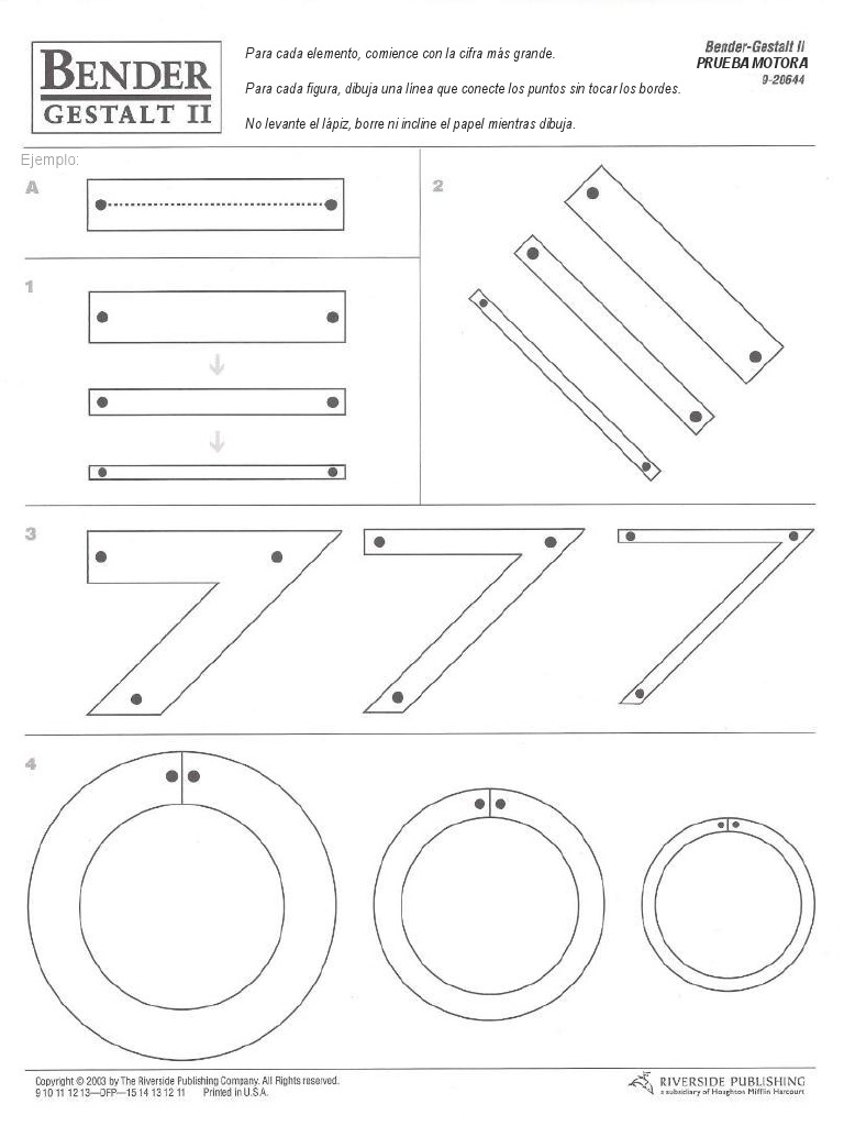 Subpruebas BENDER 2 - PRUEBA MOTORA | PDF