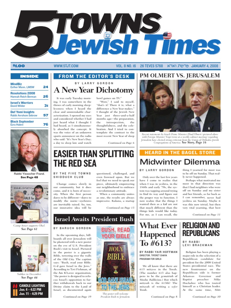 The 5 Towns Jewish Times January 4 TH | PDF | Mitzvah | Torah