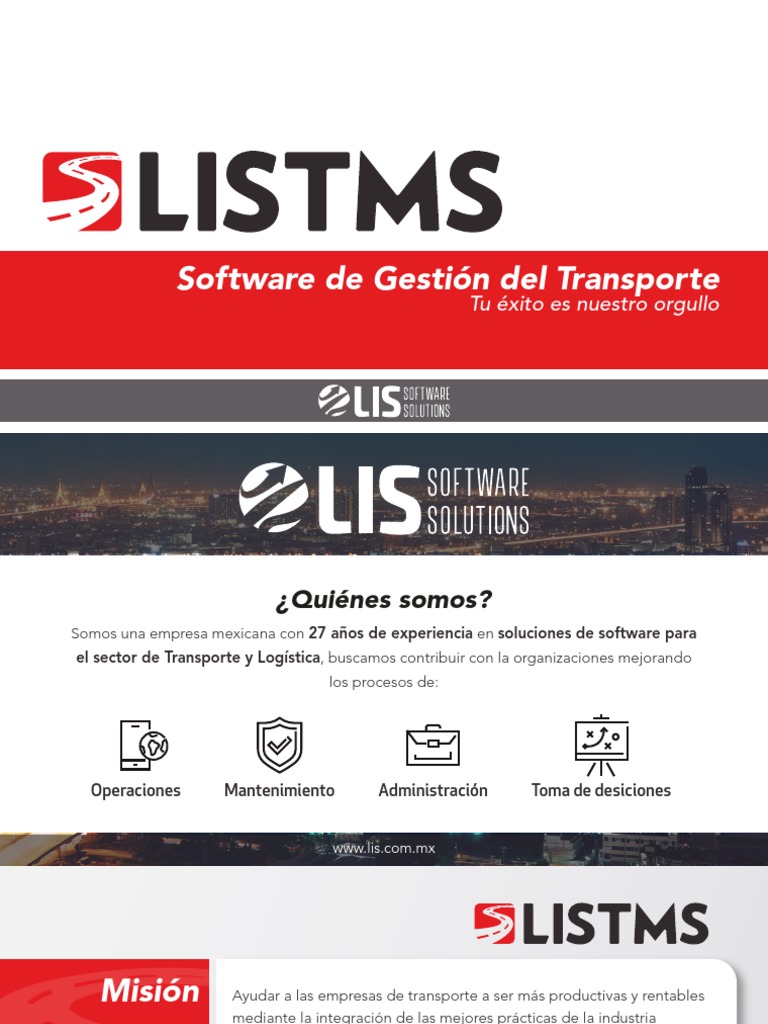 LISTMS - Tu Mejor Opción | PDF | Transporte | Logística
