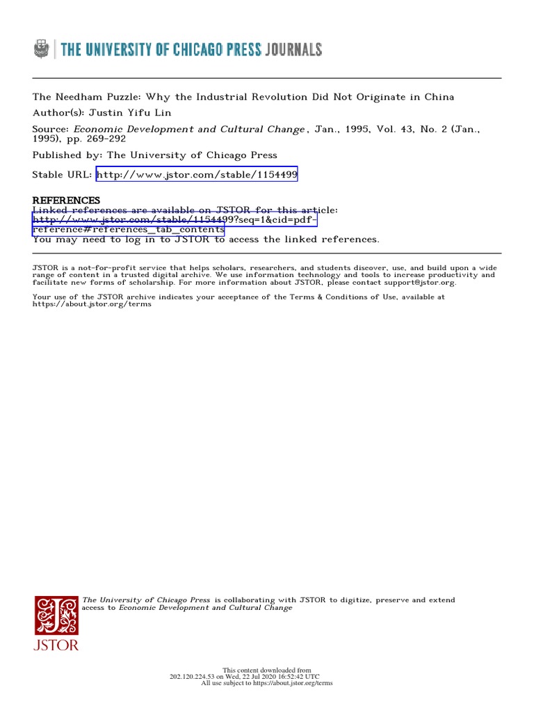 5.11-1 The Needham Puzzle Why The Industrial Revolution Did Not ...