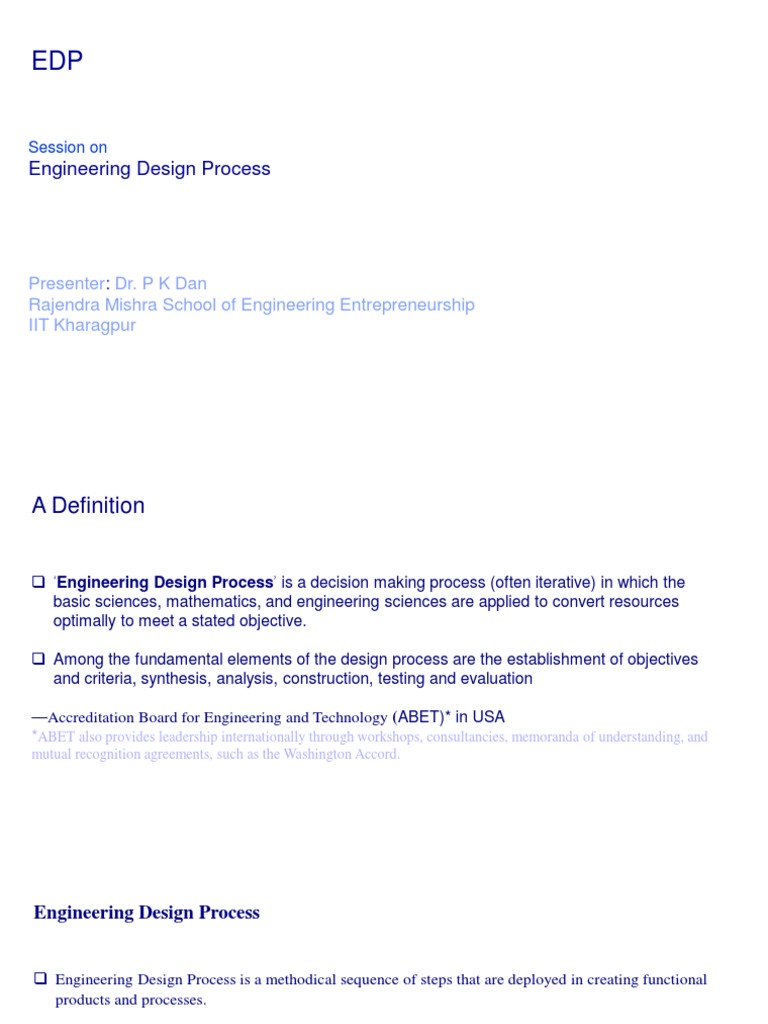 EDP Basics and NASA Model Presentation1 | PDF | Engineering Design ...