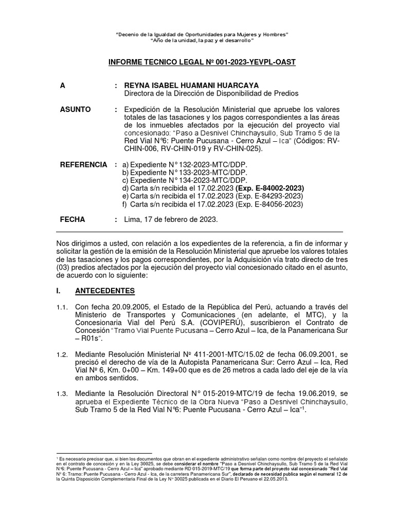 Itl 001-2023 - Rv-Chin-006 019 025 (R) | PDF | Dominio eminente ...