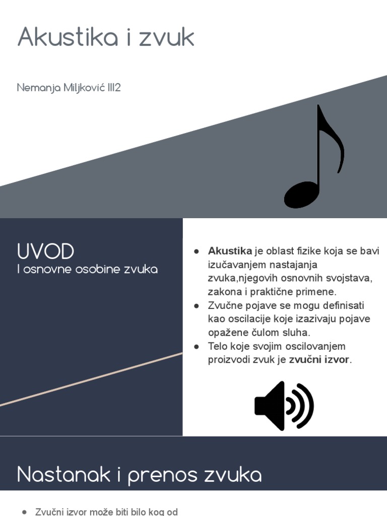 Akustika I Zvuk | PDF