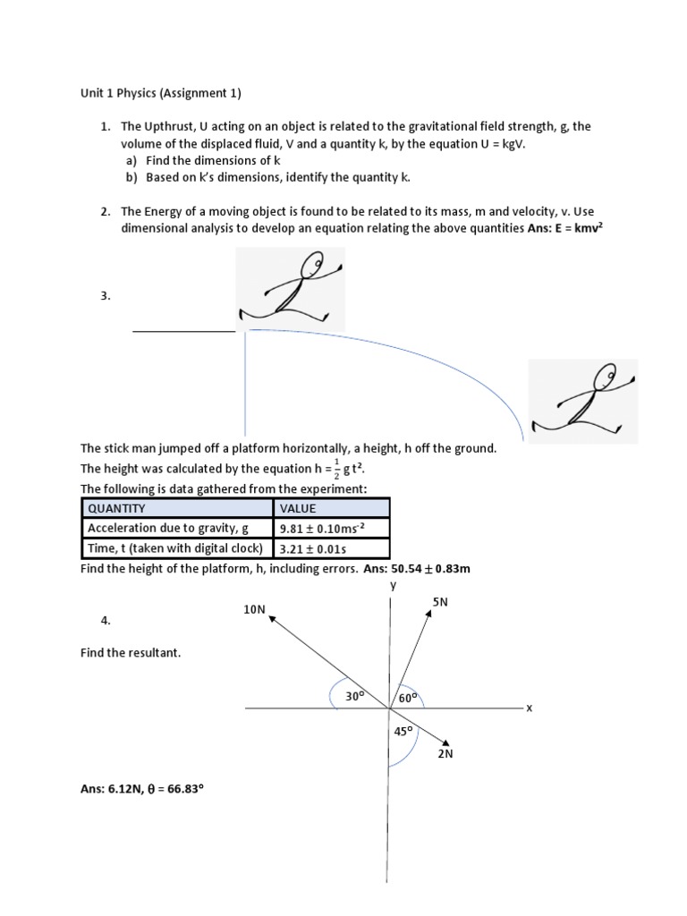 Unit 1 Physics Assignment 1 Download Free Pdf Collision Force
