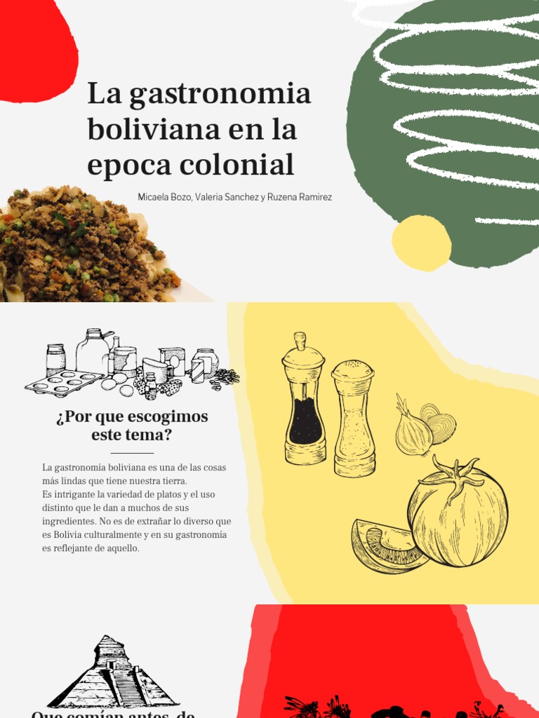 La Gastronomia Boliviana en La Epoca Colonial | PDF | Preparación de ...