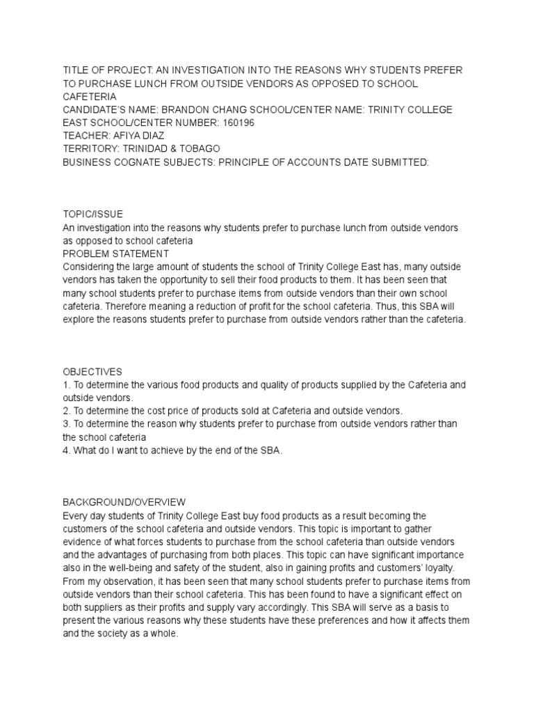 POA SBA Draft | Download Free PDF | Methodology | Business