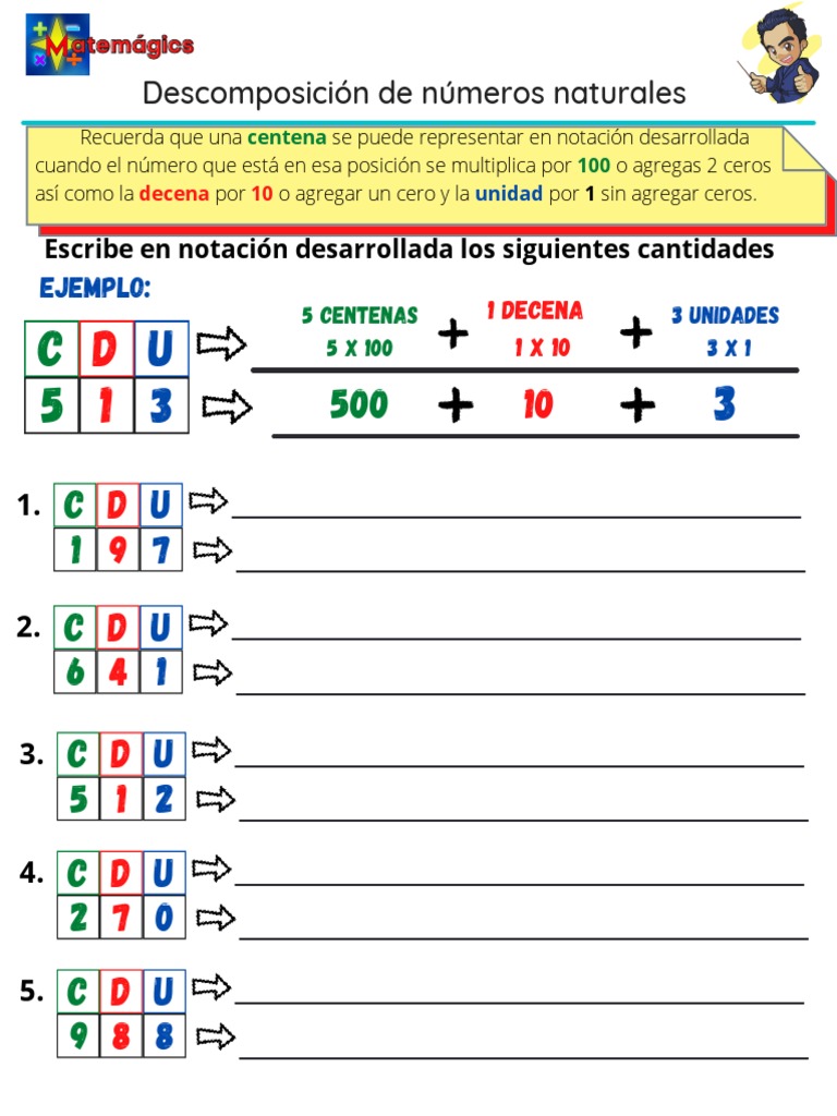 Descomposición de Números Naturales | PDF