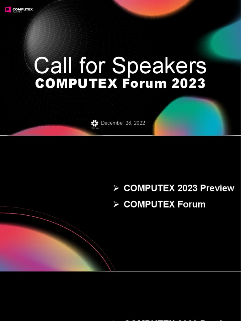 Preview of COMPUTEX Forum 2023 | PDF | Artificial Intelligence | Intelligence (AI) & Semantics