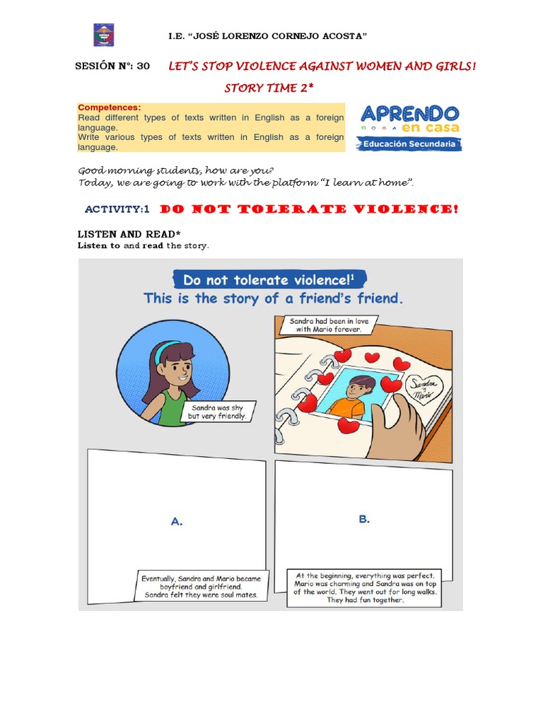 Sesion #30 Ingles Cuarto Secundaria | PDF