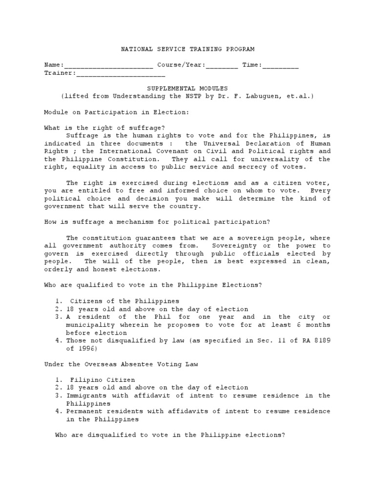 Election Process | PDF | Elections | Voting