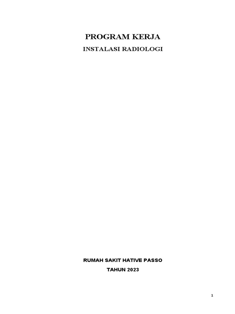 Contoh Program Kerja | PDF