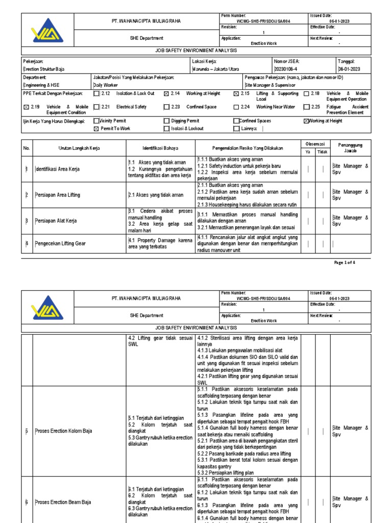 Jsa Silo - Erection Steel Structure Rev-01 | PDF