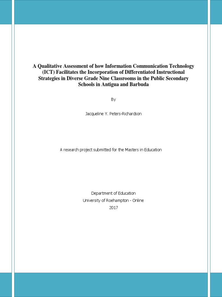 By Jacqueline Y. Peters-Richardson | PDF | Differentiated Instruction | Educational Technology
