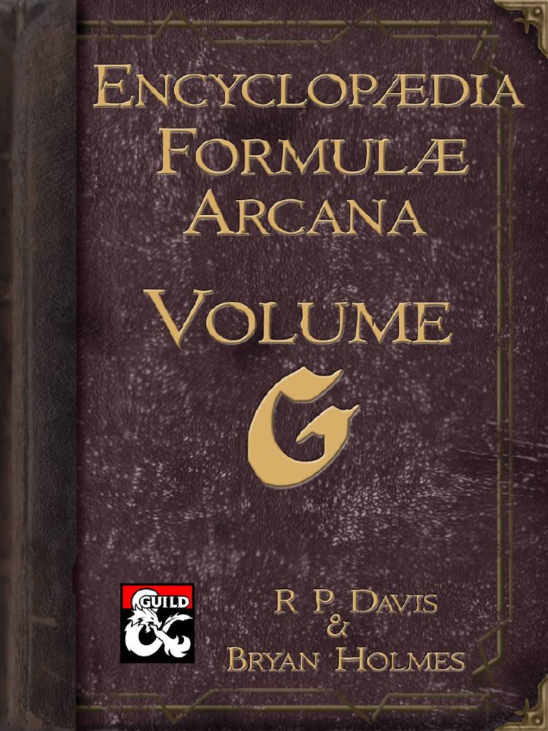 Encyclopaedia Formulae Arcana - Volume G | PDF | Gambling | Wizards Of ...