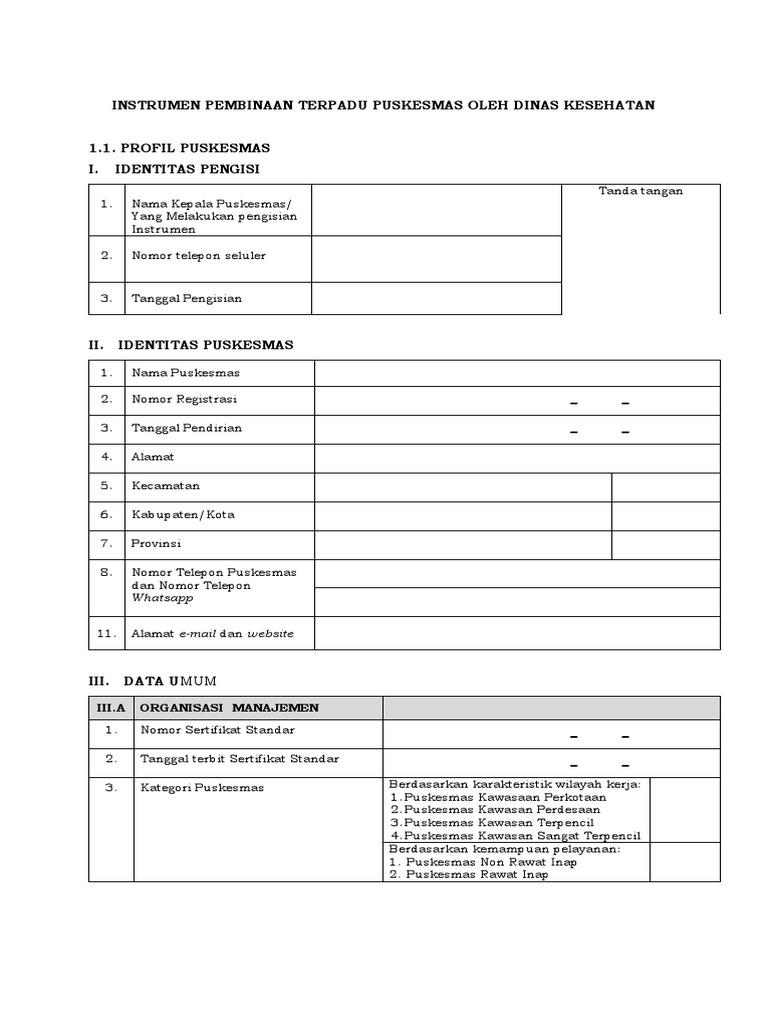 FIX INSTRUMEN SELF ASSESSMENT TPCB 2023 | PDF
