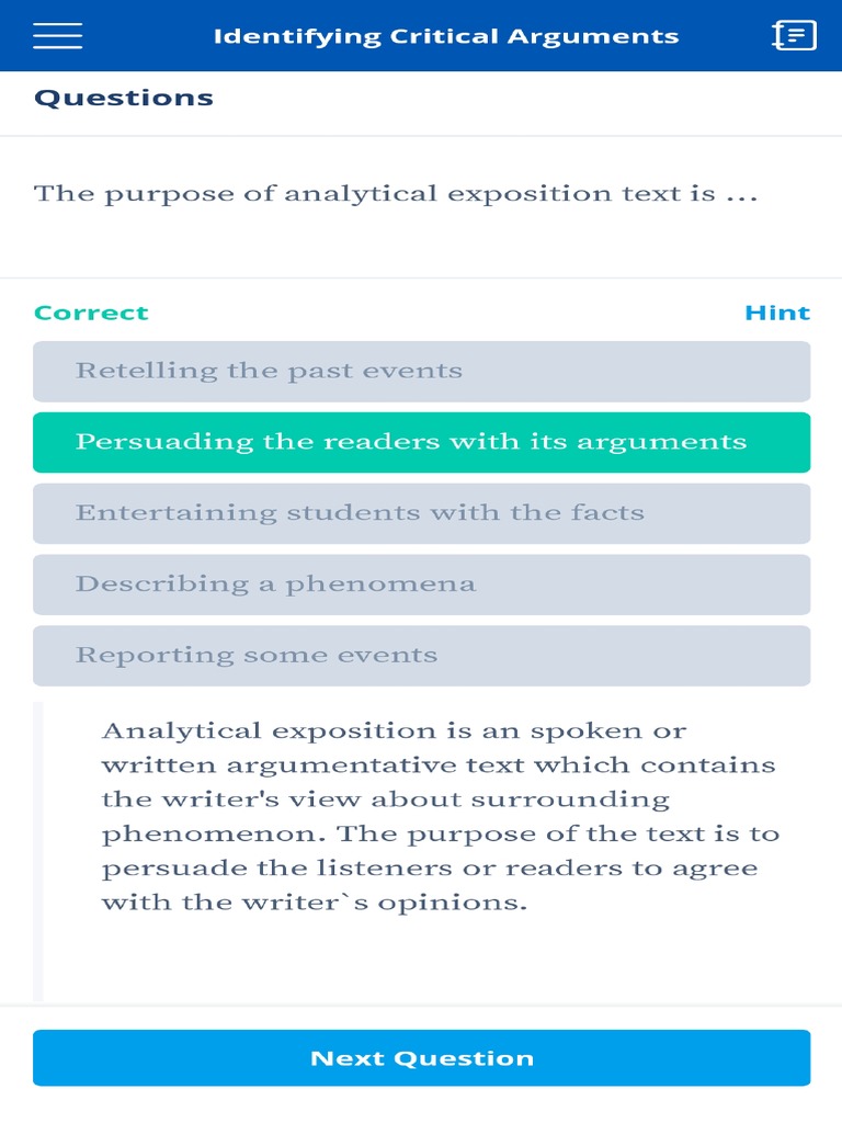 Identifying Critical Arguments | PDF