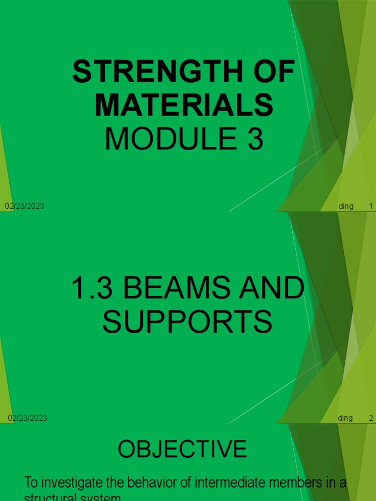 3.1 Beams and Supports | PDF | Beam (Structure) | Force
