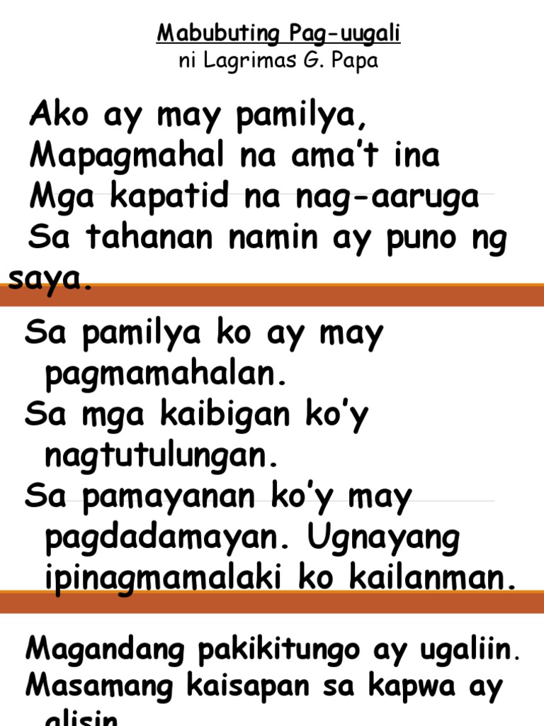 Mabuting Pag-Uugali | PDF