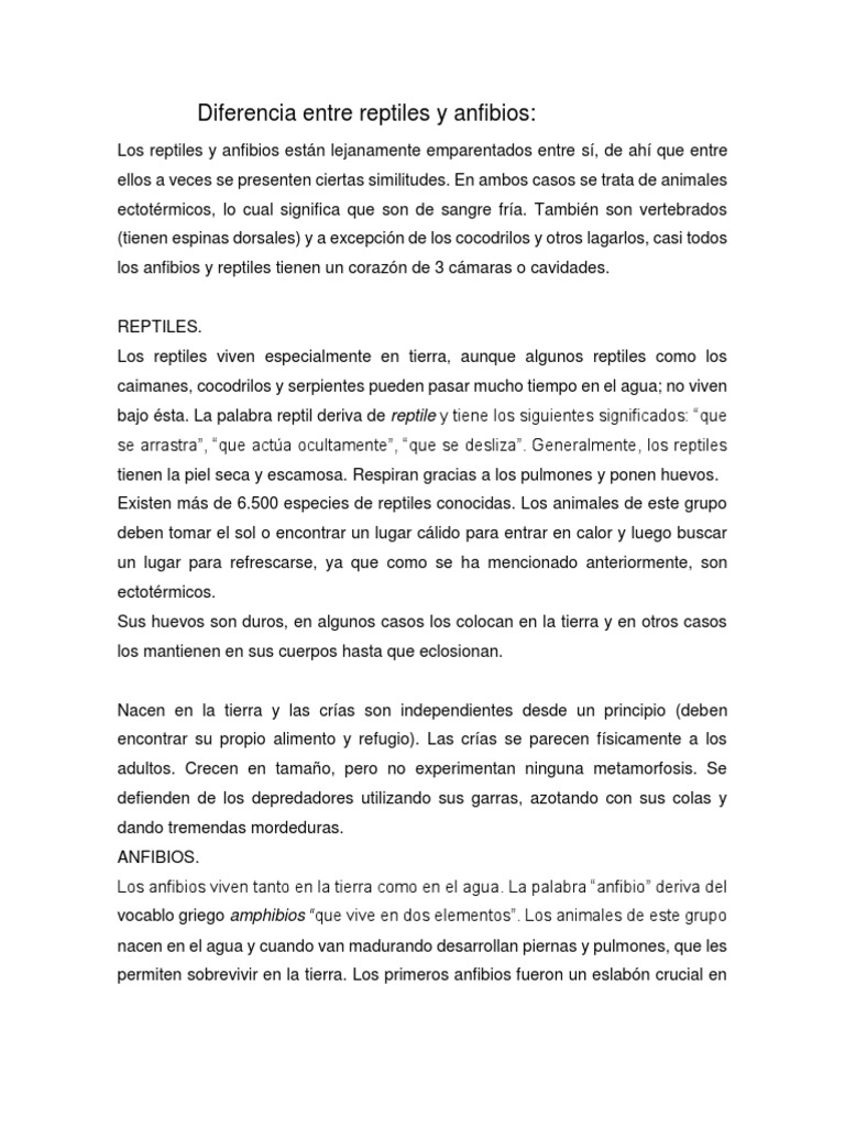 Reptiles y Anfibios | PDF | Anfibio | Reptil
