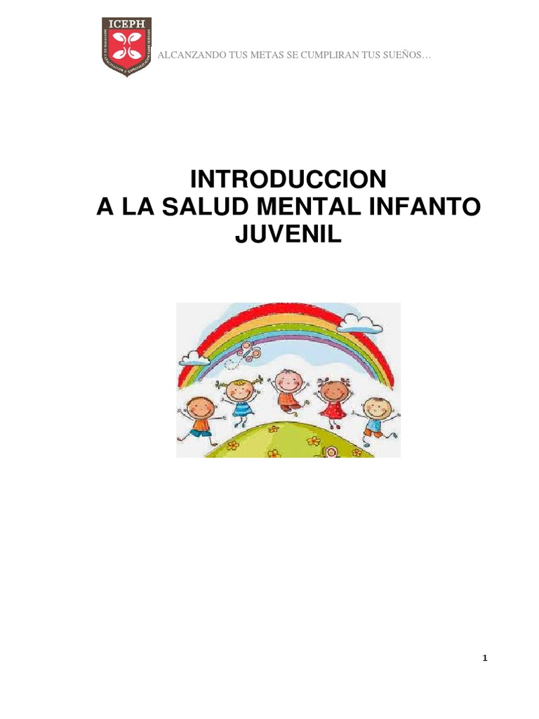 Introducción A La Salud Mental Infanto Juvenil | PDF | Trastorno mental | Salud mental