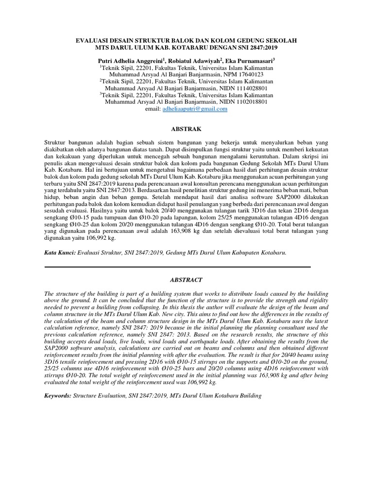 ARTIKEL - Putri Adhelia Anggreini - 17640123 - Teknik Sipil | PDF