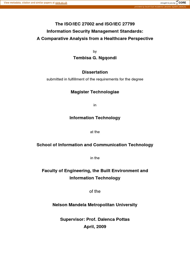 Iso 27799 | Download Free PDF | Health Care | Electronic Health Record