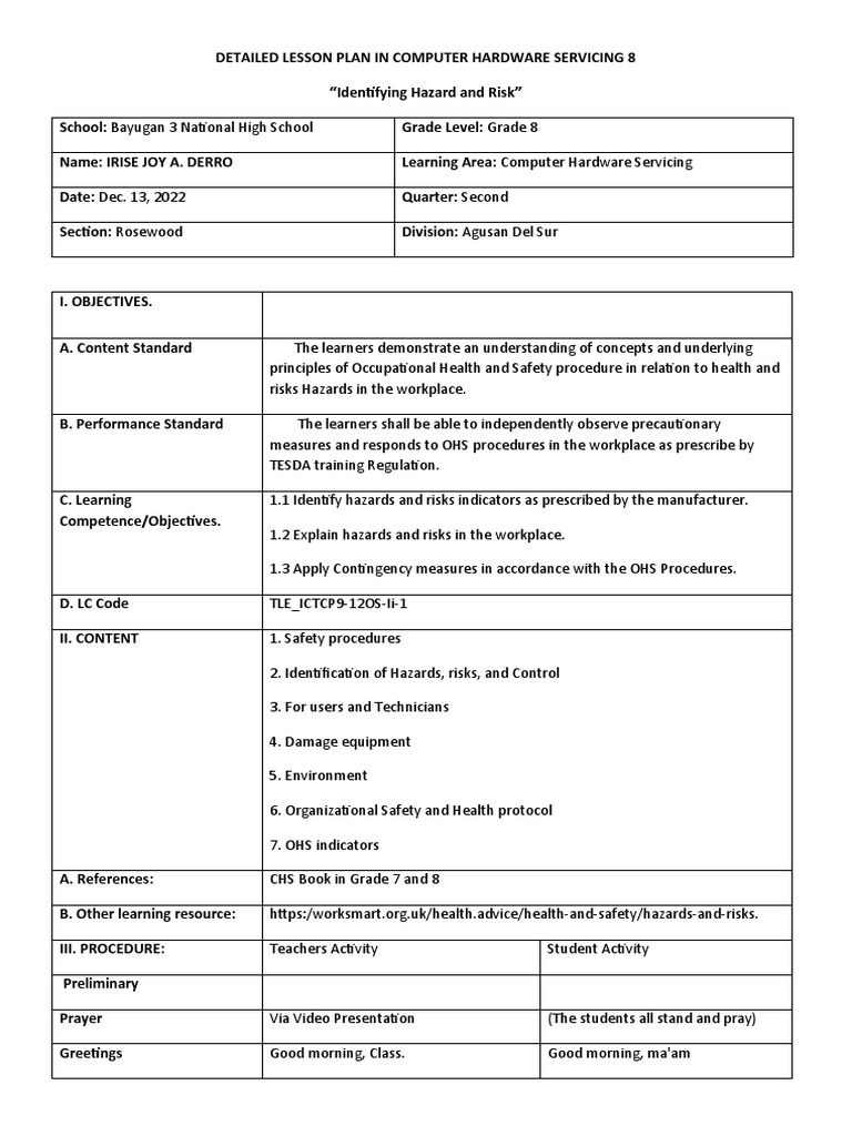 Identifying Hazard and Risk | PDF | Hazards | Occupational Safety And Health