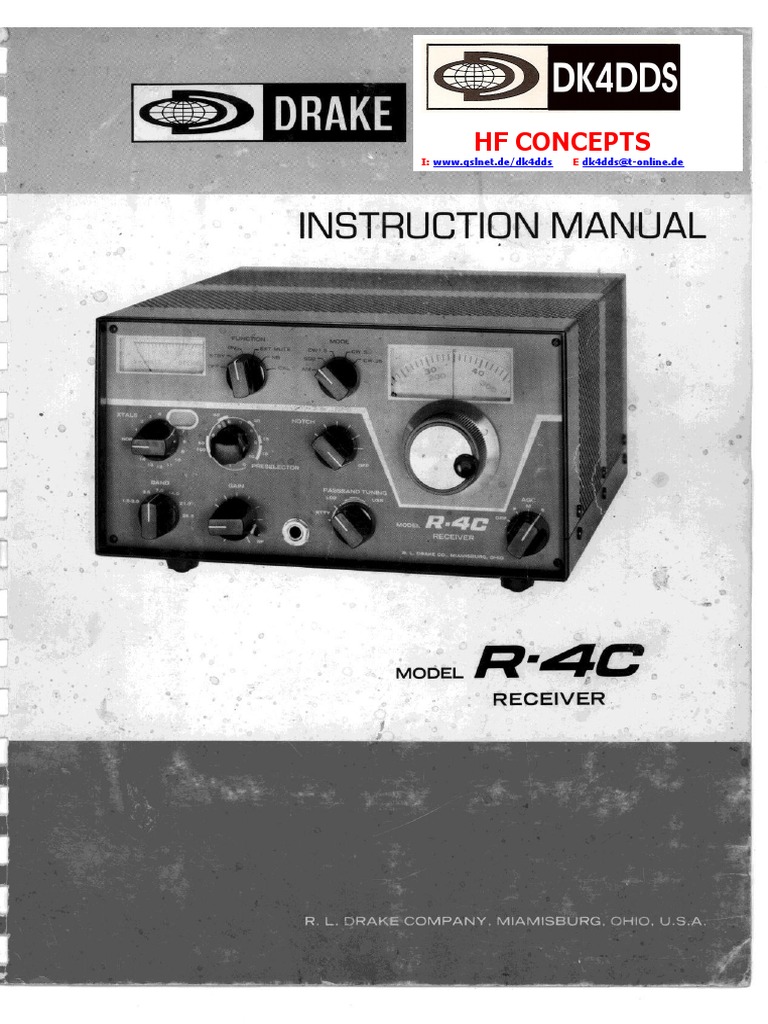 Drake R4C Manual | PDF | Decibel | Filter (Signal Processing)