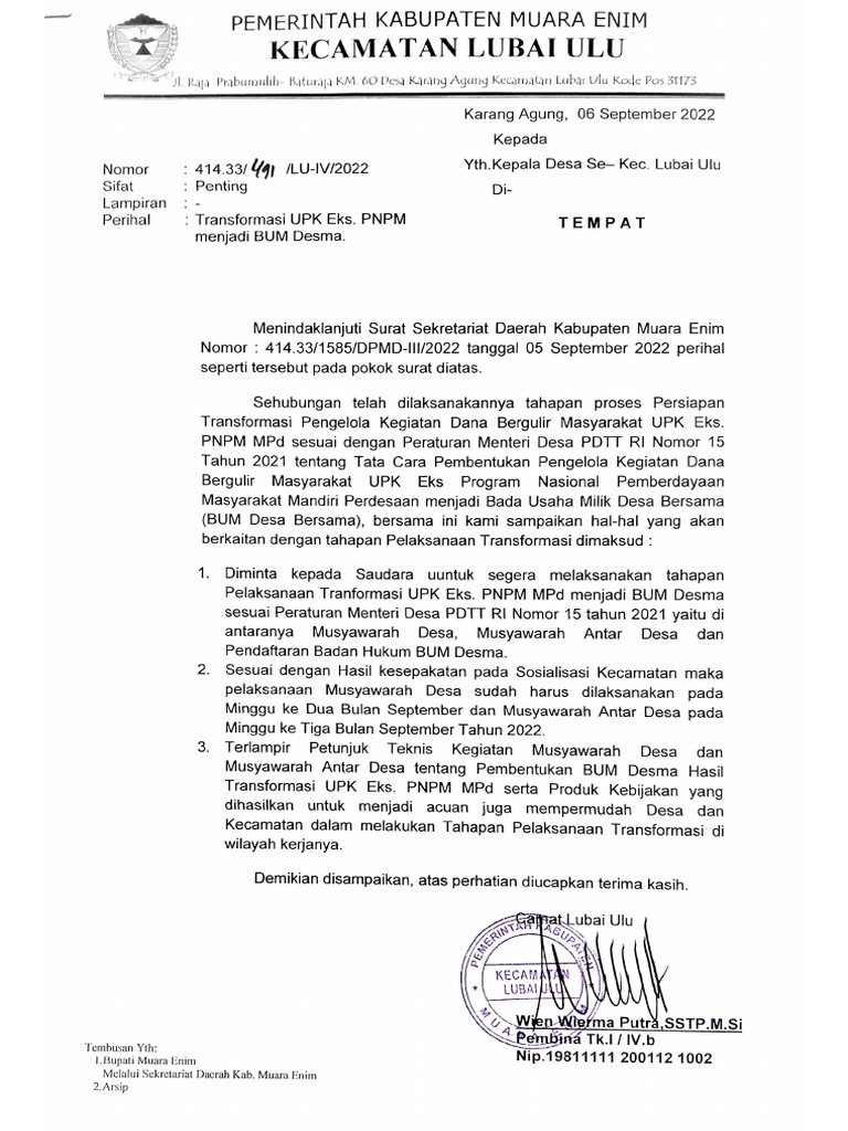 Transformasi UPK Eks. PNPM | PDF